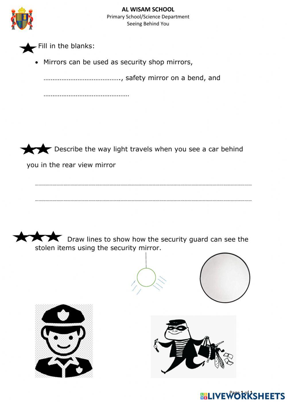 Seeing Behind You online exercise for | Live Worksheets