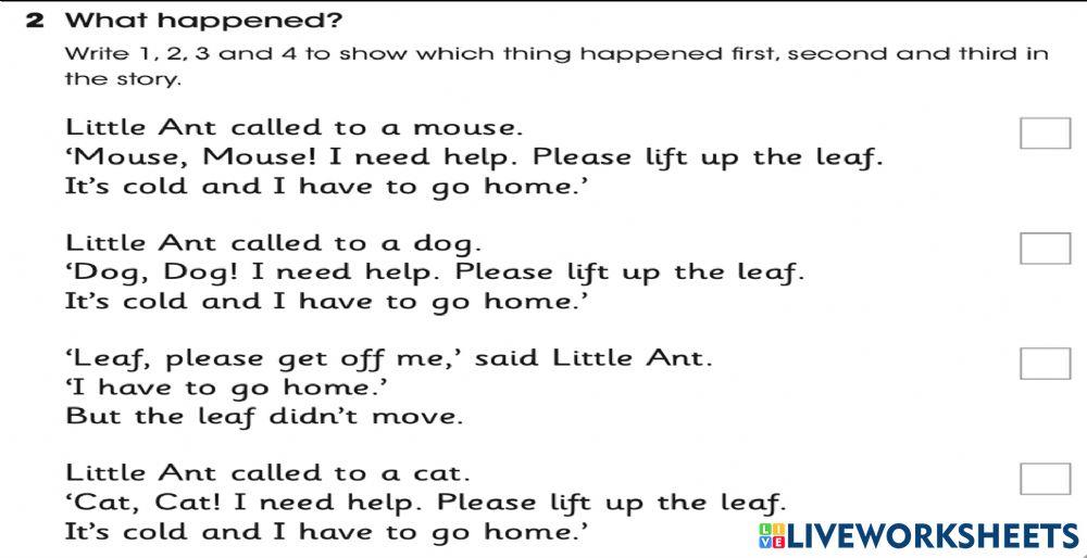 What happened online exercise for | Live Worksheets