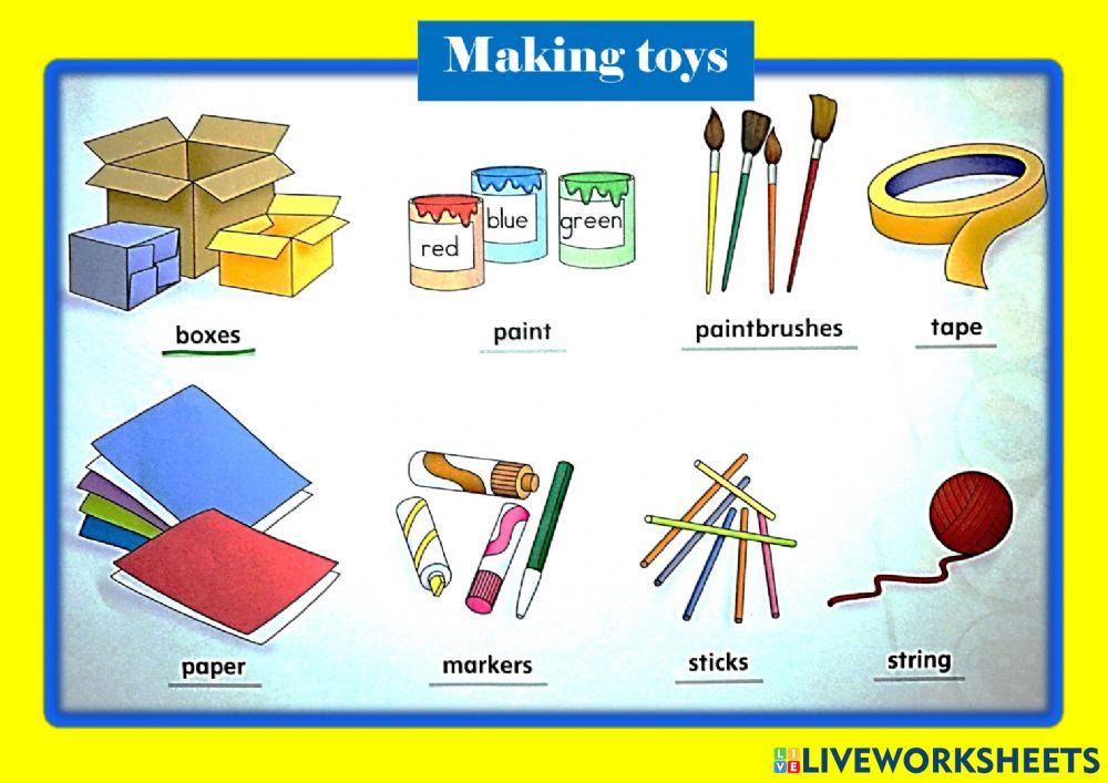 Making toys worksheet | Live Worksheets