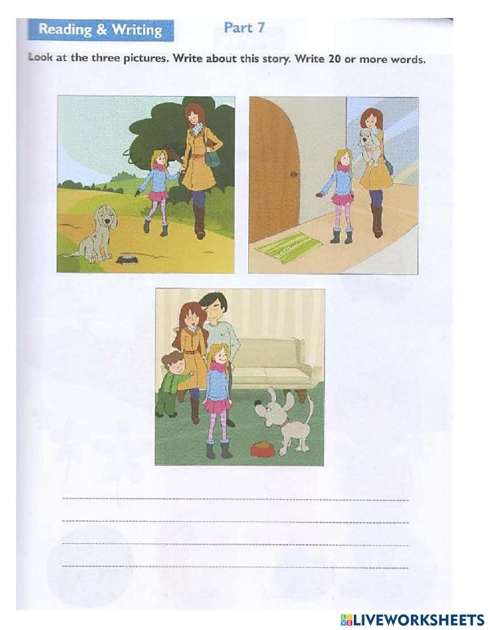 A2 reading and writing - from part 5 to part 7 worksheet | Live Worksheets