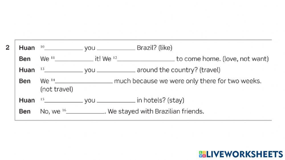 L2 7B G2 online exercise for | Live Worksheets