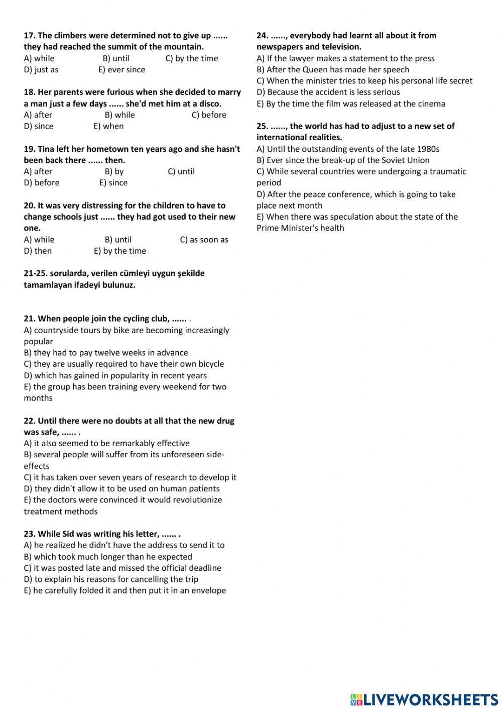 Mix tense Study-2 worksheet | Live Worksheets