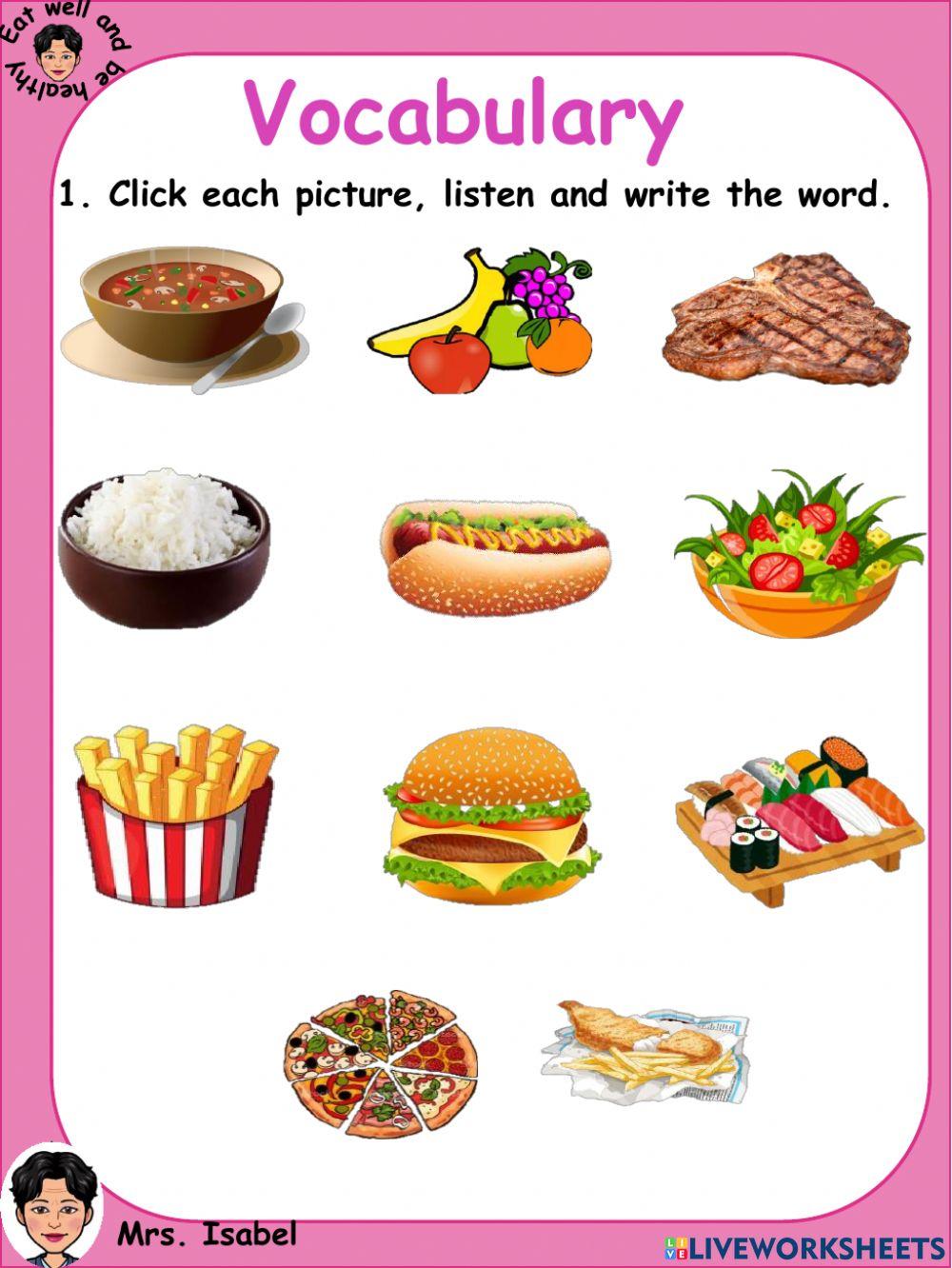 Food, likes and preferences worksheet | Live Worksheets