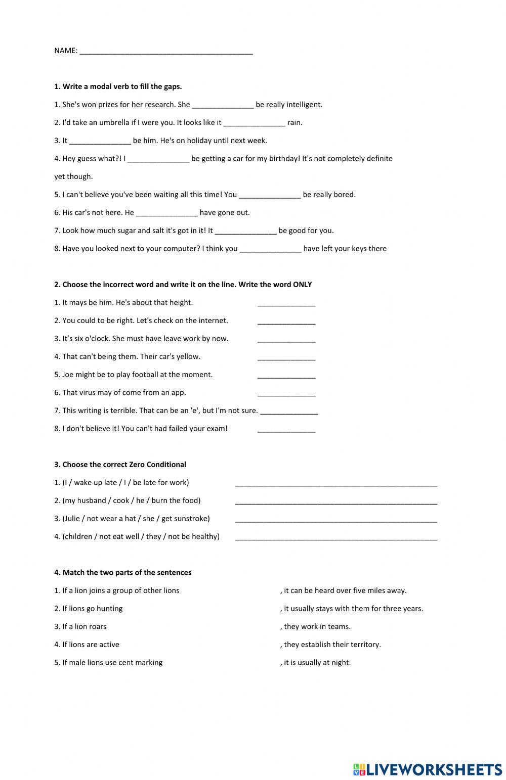 S3 final worksheet | Live Worksheets