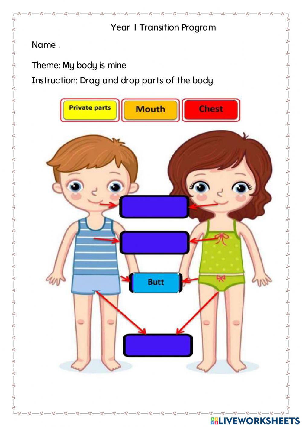 Year 1 Transition Programme - My body is mine 25-2-2021 online exercise ...