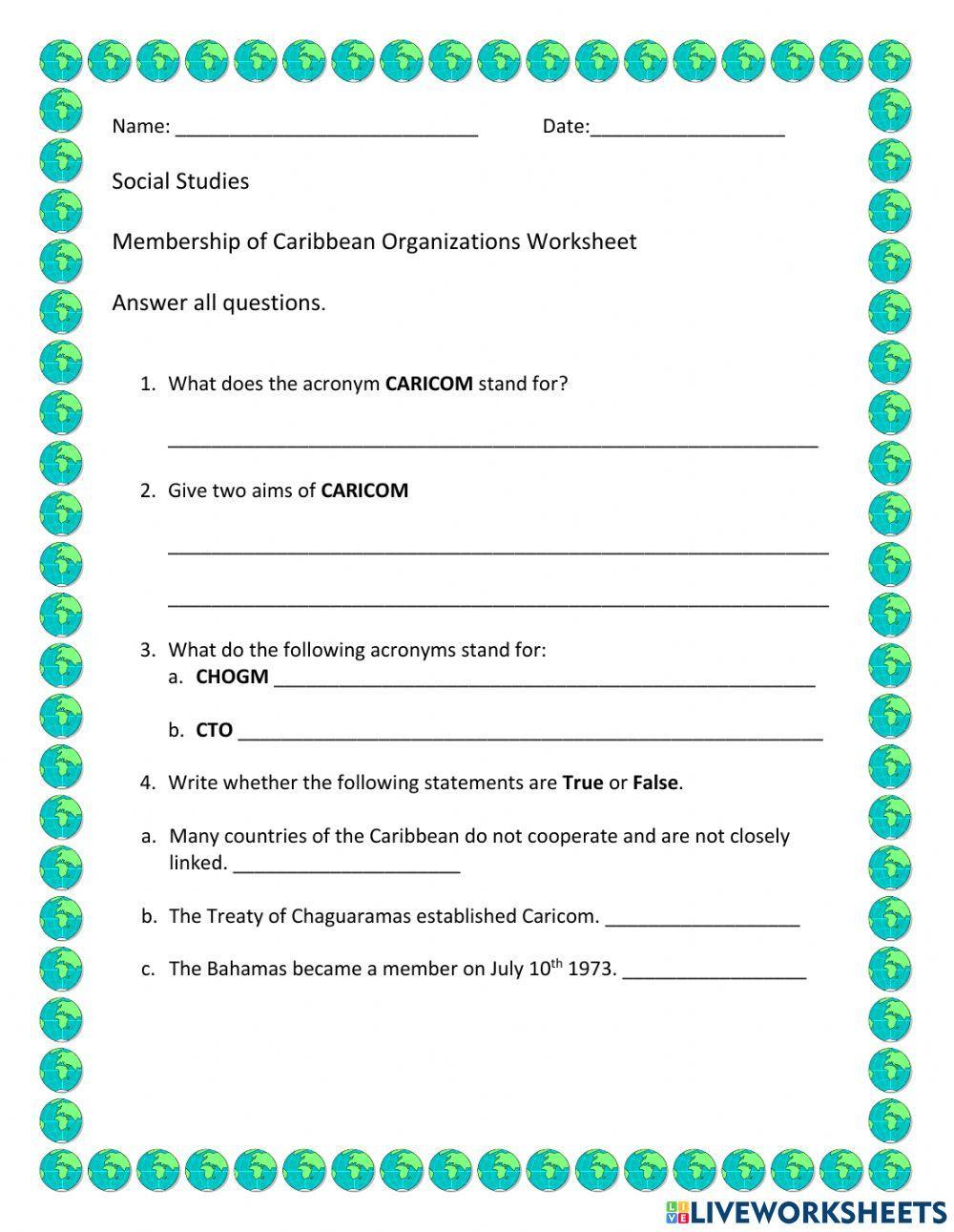 758699 | Membership of Caribbean Organizations