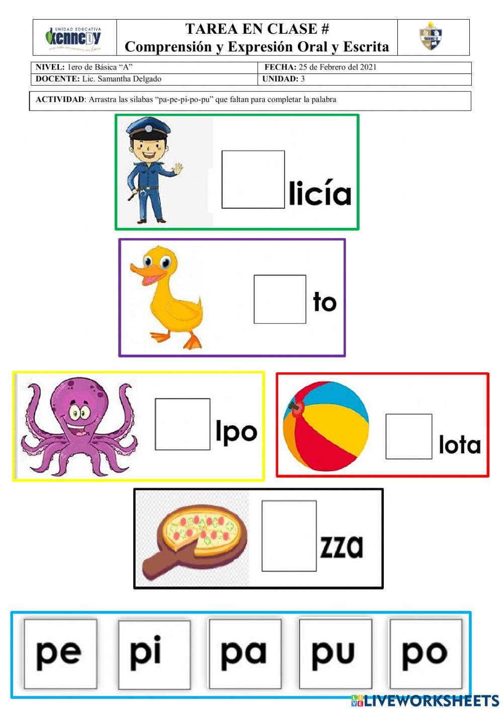 Lectoescritura Fichas Para Silabas Pa Pe Pi Po Pu – Bilarasa Lectoescritura Fichas Para Silabas Pa Pe Pi Po Pu – Bilarasa