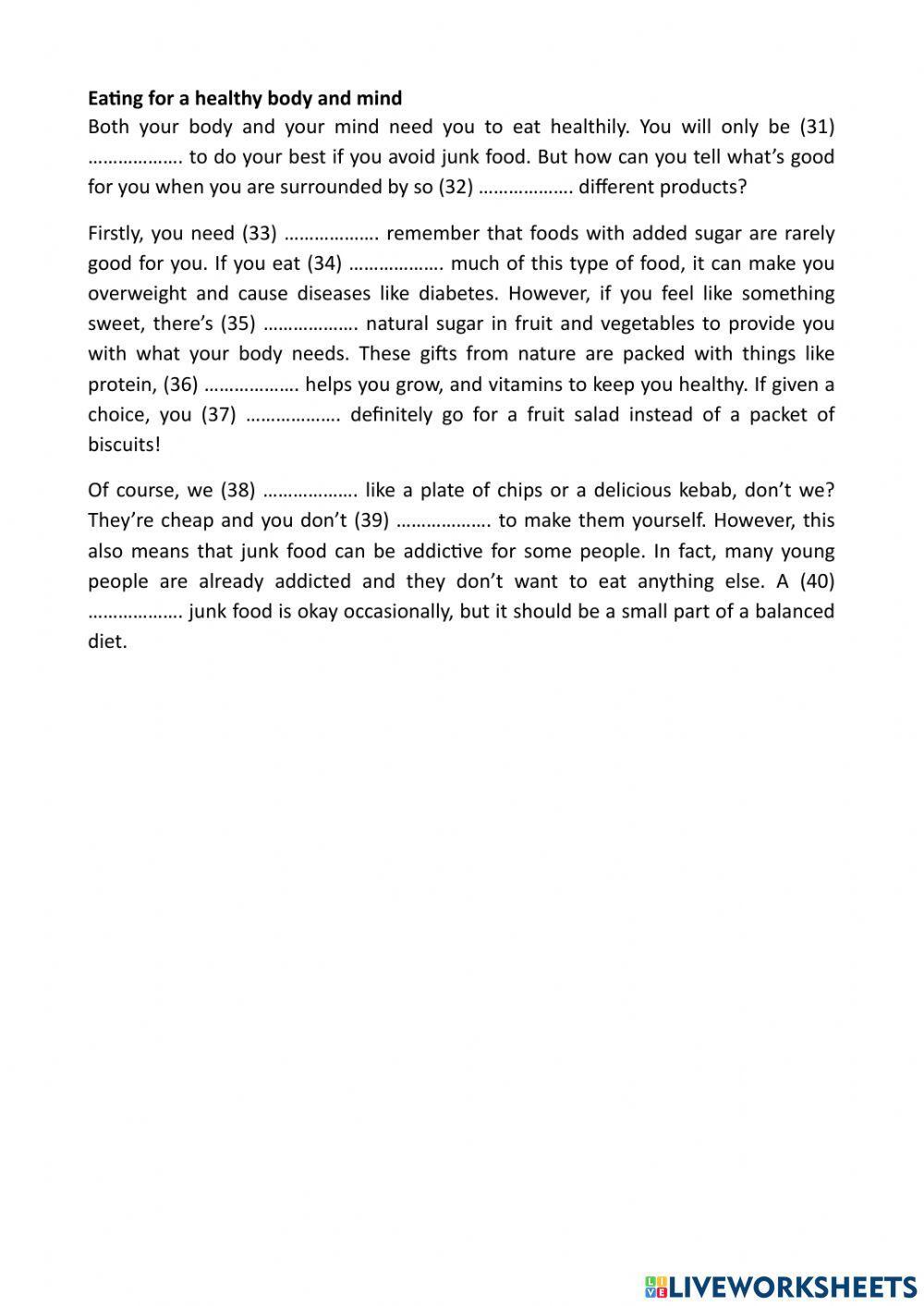 Open cloze prac… | Free Interactive Worksheets | 759205