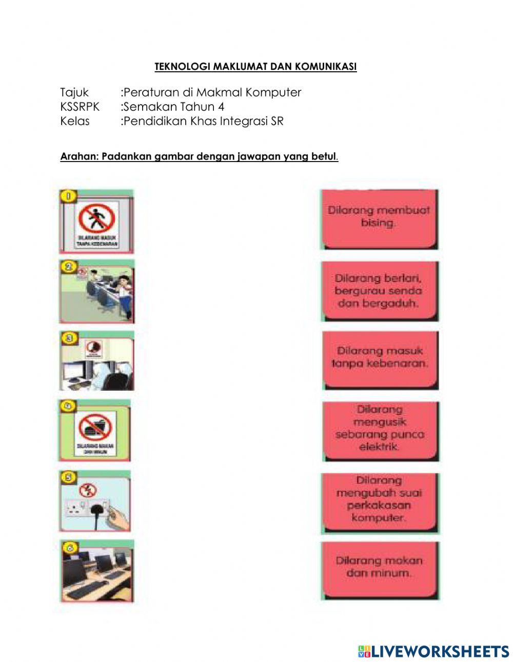 Peraturan di Makmal Komputer 760130 | nikamz88 | Live