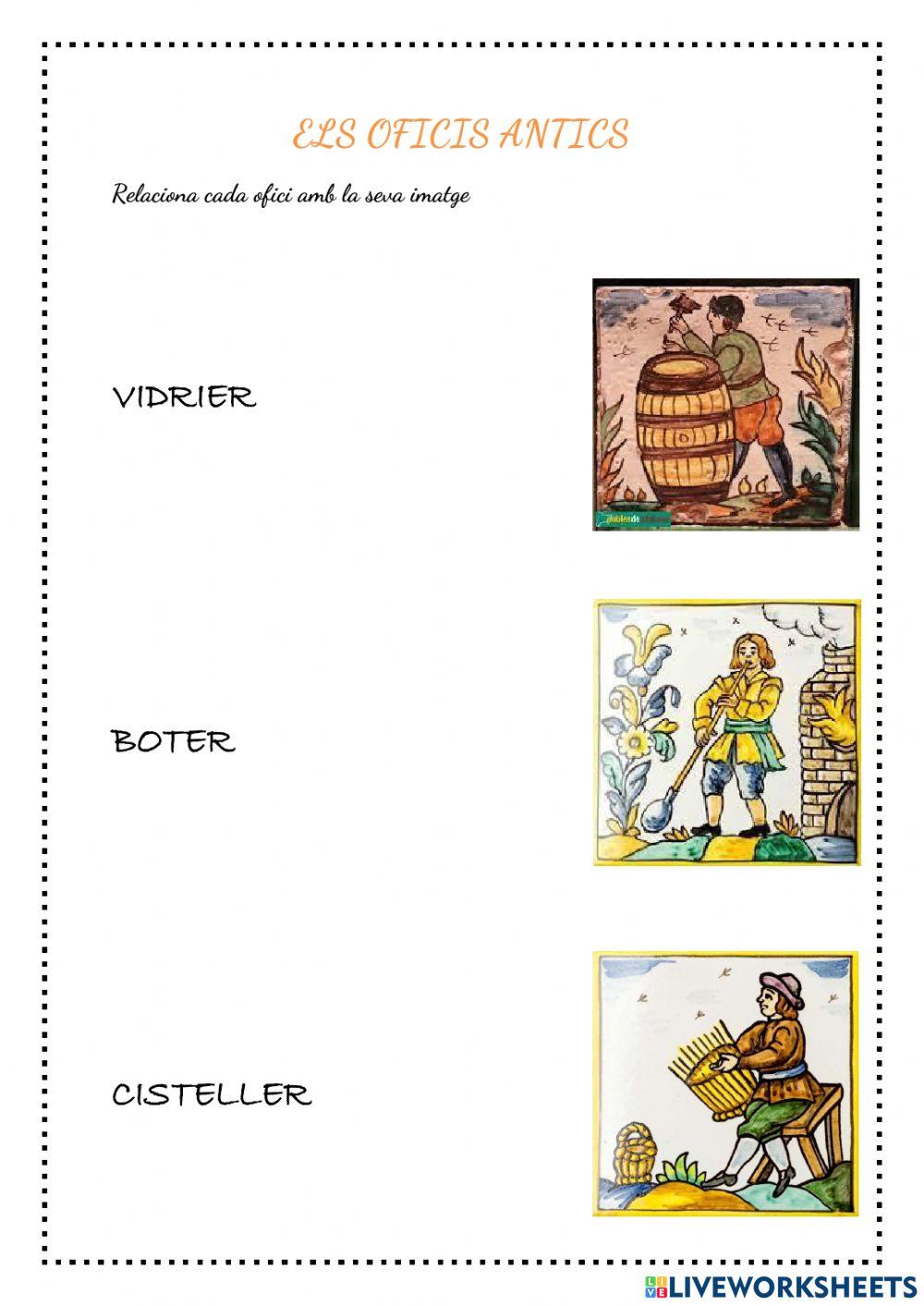 757245 | Els oficis antics | ABertran | LiveWorksheets