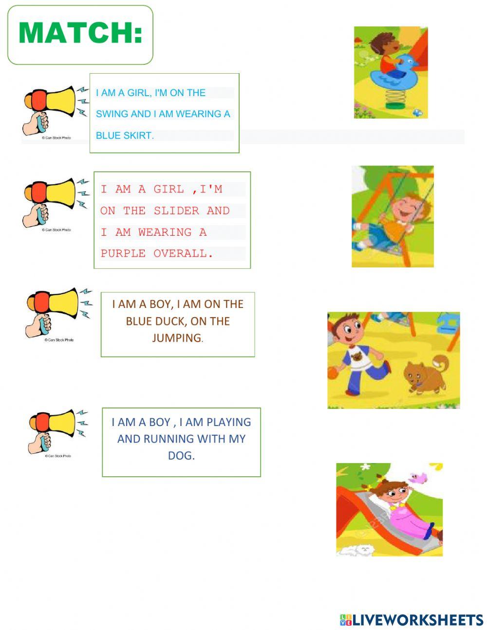 Boy girl | Live Worksheets