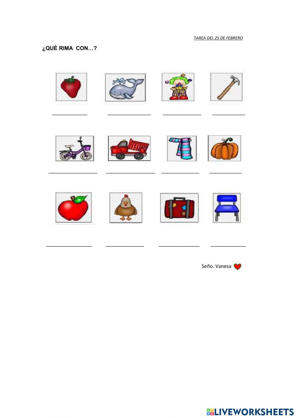 RIMA CON... | Free Interactive Worksheets | 762218
