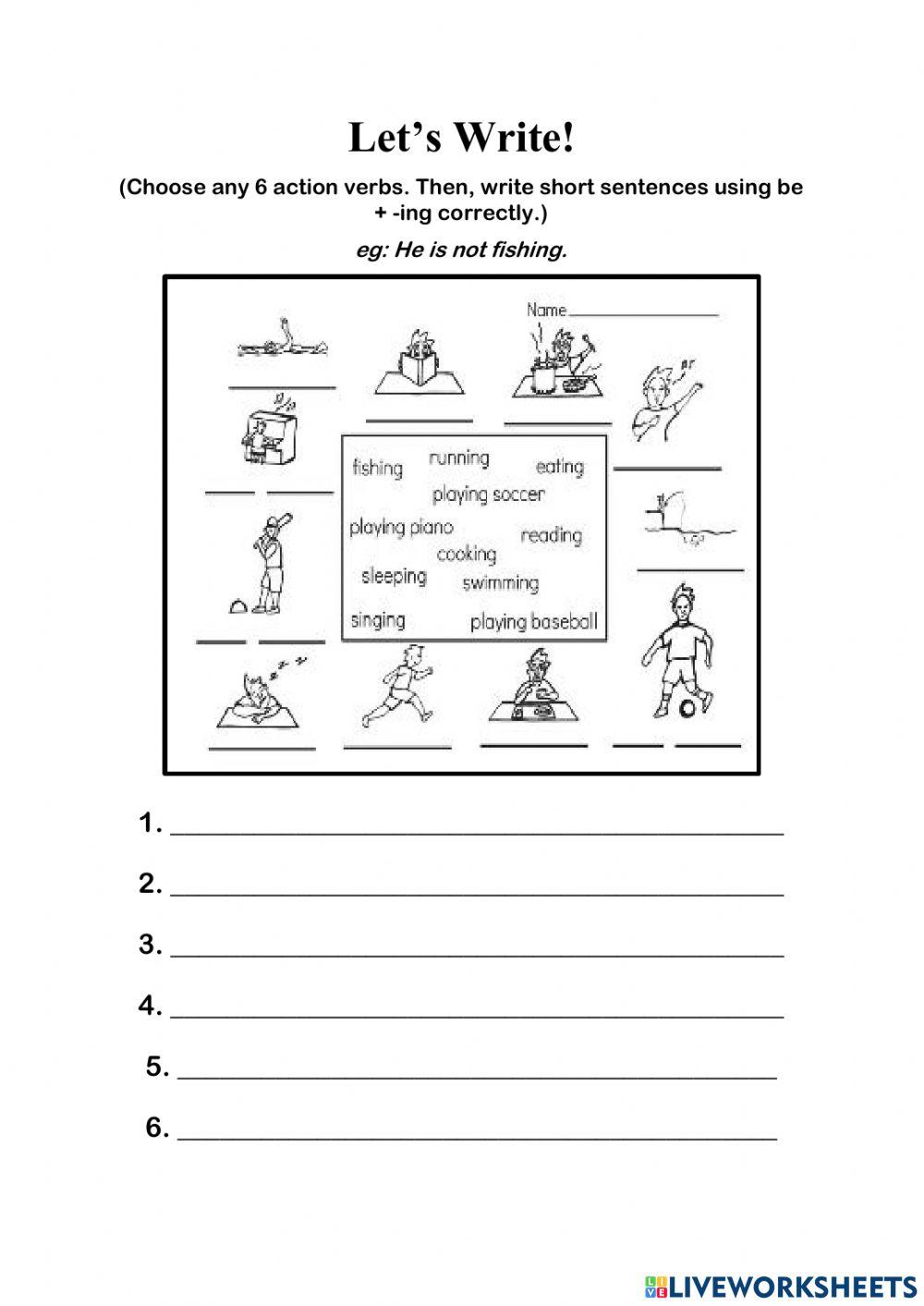 Let's Write interactive worksheet | Live Worksheets