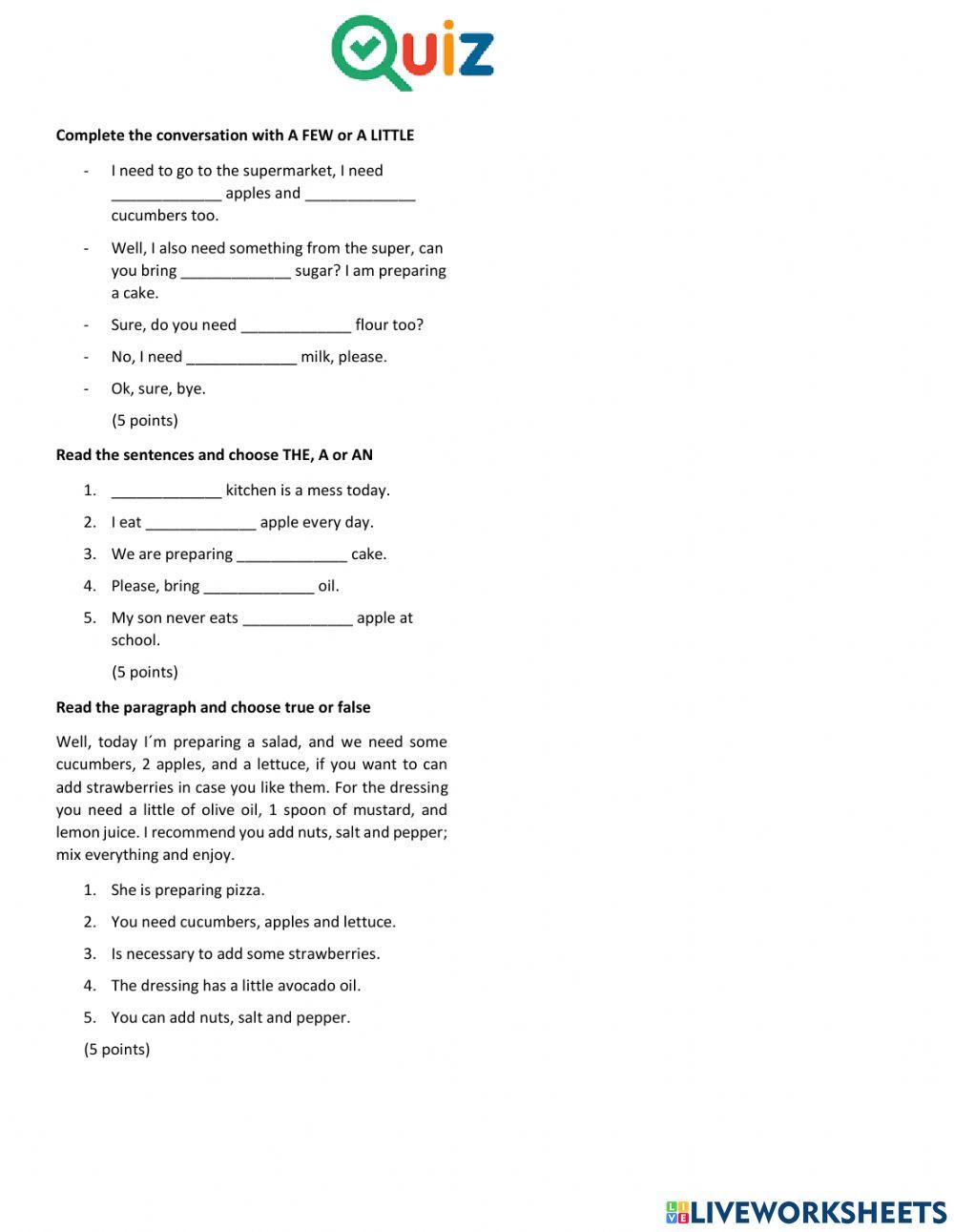 Quiz 2 761644 | Ariadna Ramos | LiveWorksheets