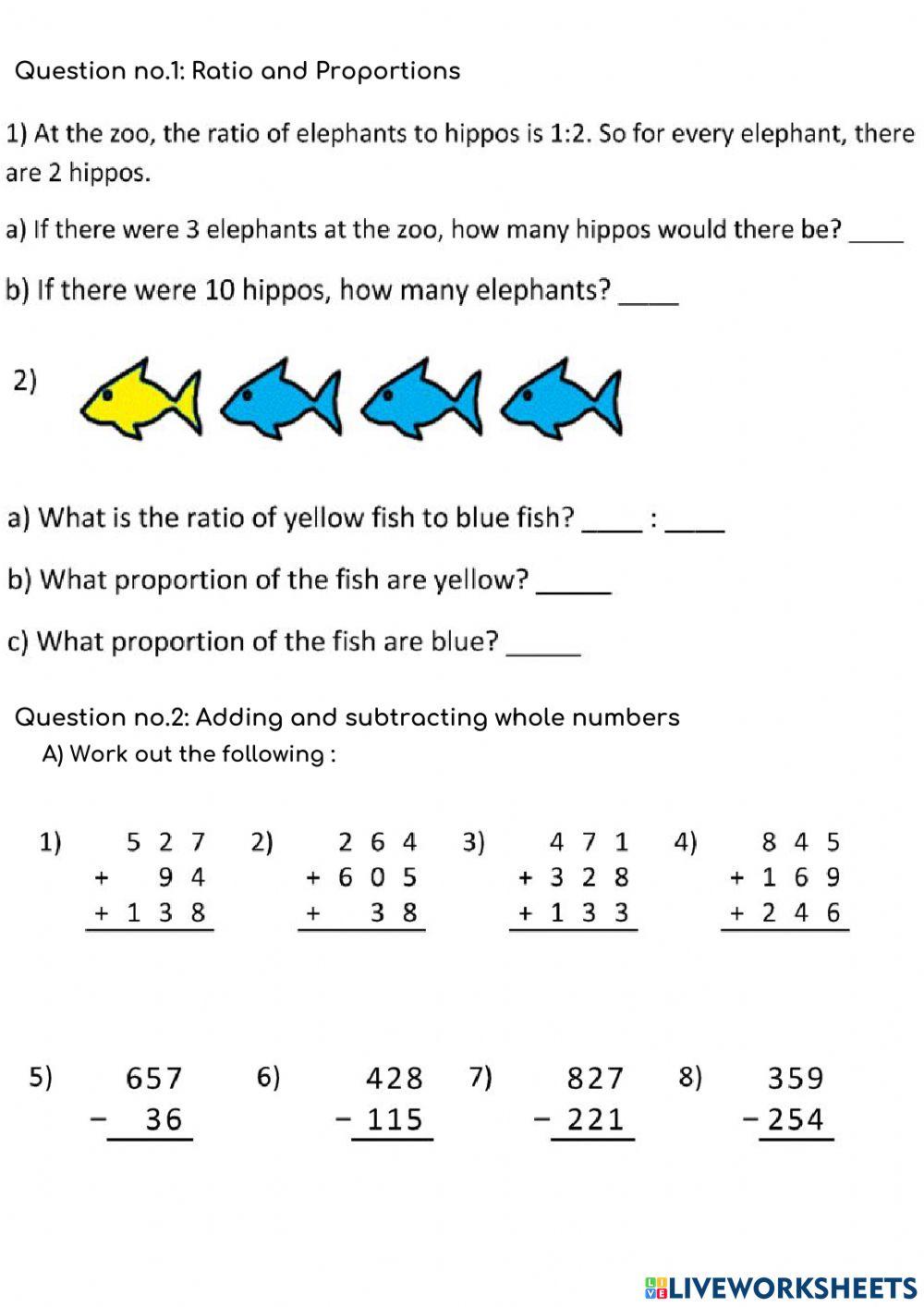 Grade 4 1st ass. worksheet | Live Worksheets