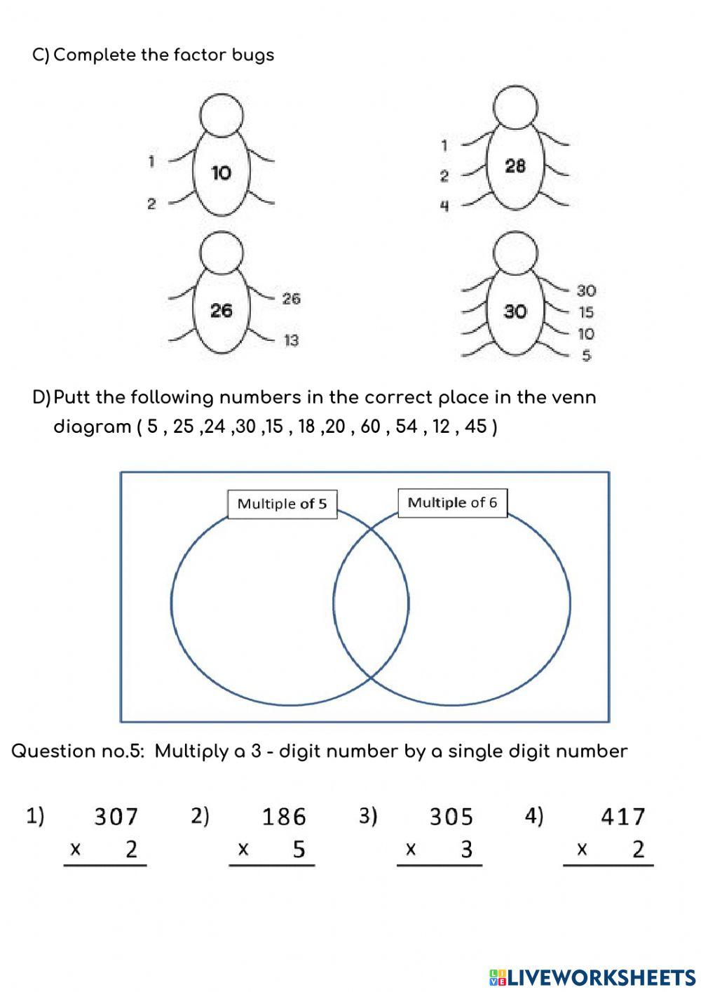Grade 4 1st ass. worksheet | Live Worksheets
