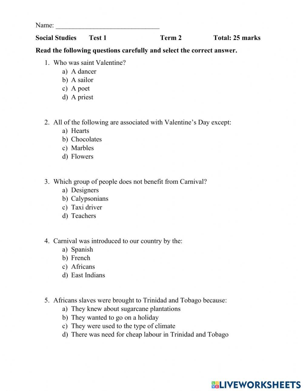 People in Trini… | Free Interactive Worksheets | 762837