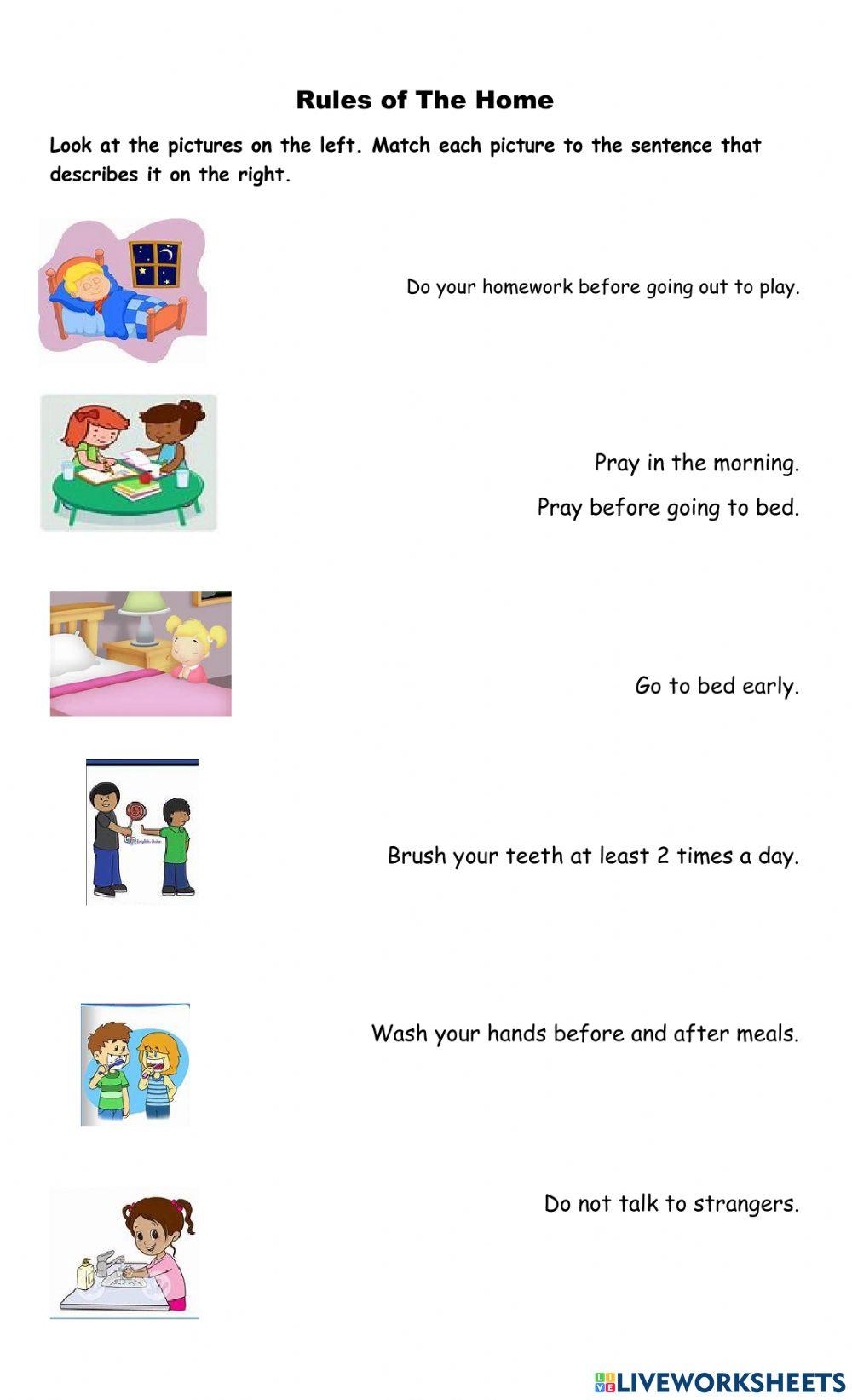 Rules At Home Worksheet Live Worksheets rules-at-home-worksheet-live-worksheets