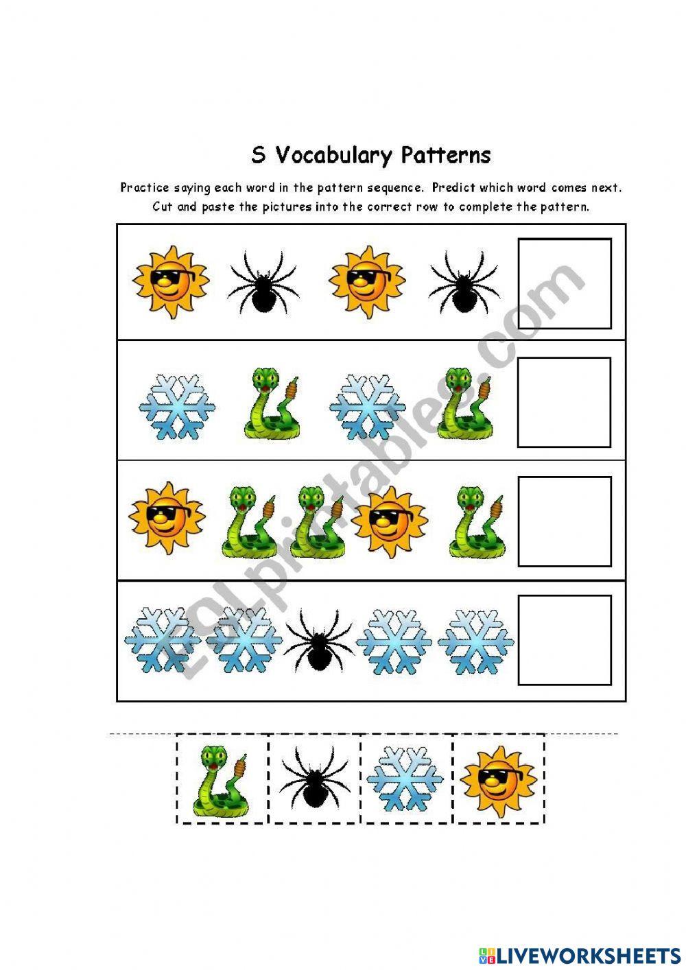Sequences activity for Preschool | Live Worksheets