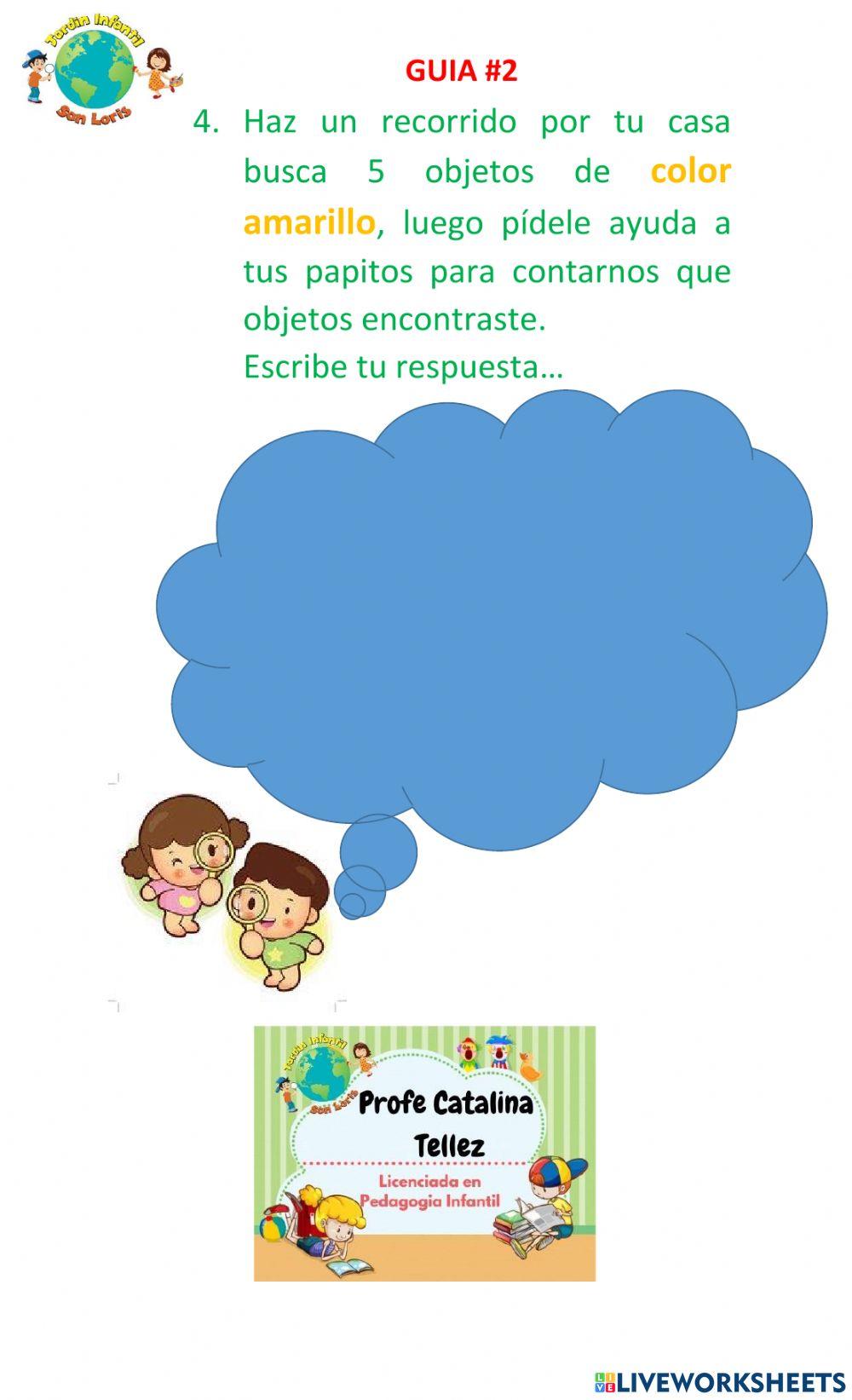 Color amarillo | Live Worksheets