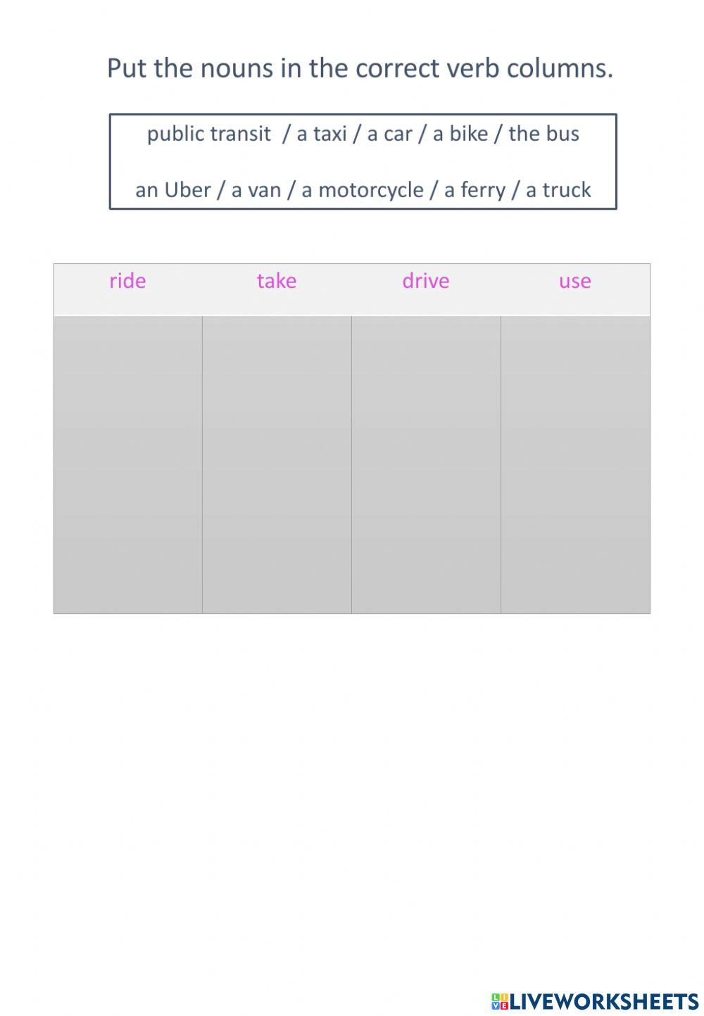 Verb Collocatio… | Free Interactive Worksheets | 763745