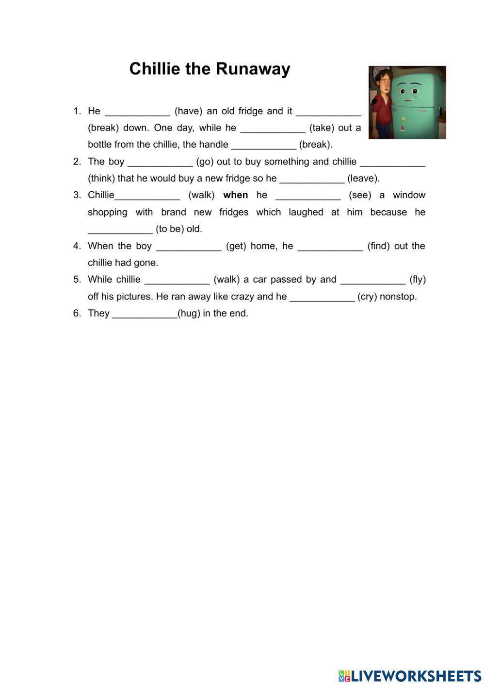 Chillie worksheet | Live Worksheets