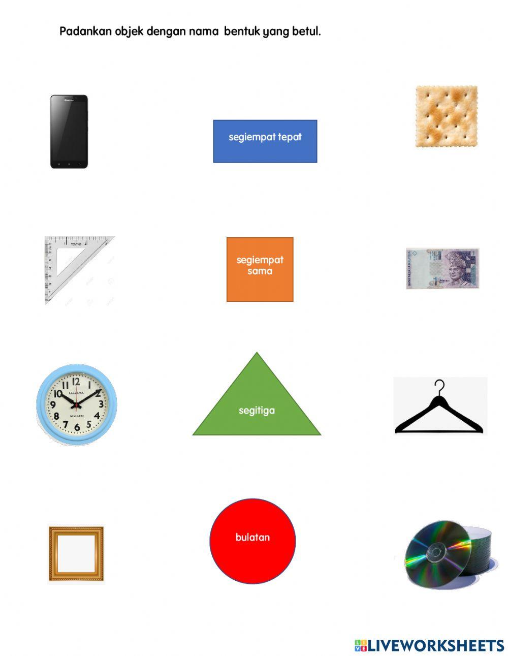 Bentuk online pdf worksheet | Live Worksheets