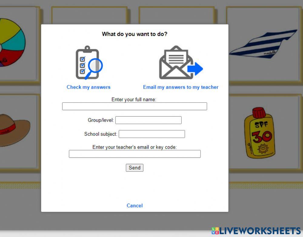 Fill information worksheet | Live Worksheets