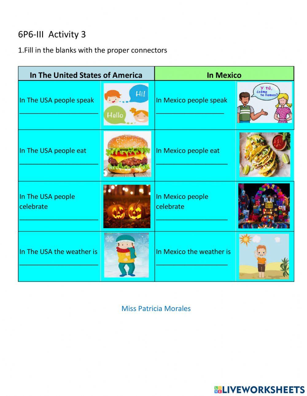 6P6-III Comparison of Traditions III online exercise for | Live Worksheets