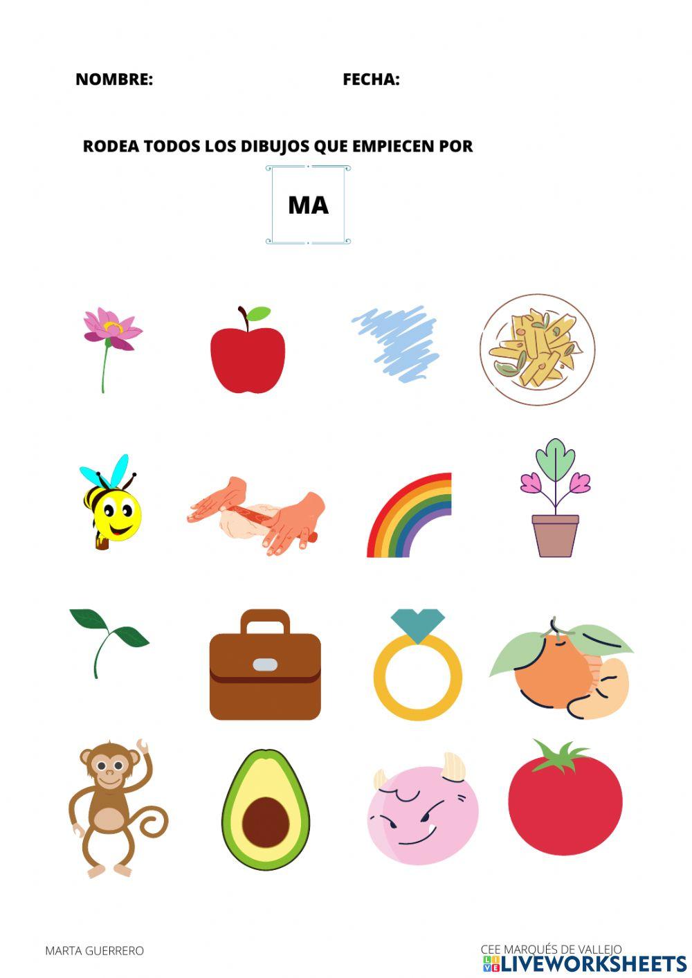 Sílabas M | Free Interactive Worksheets | 764411