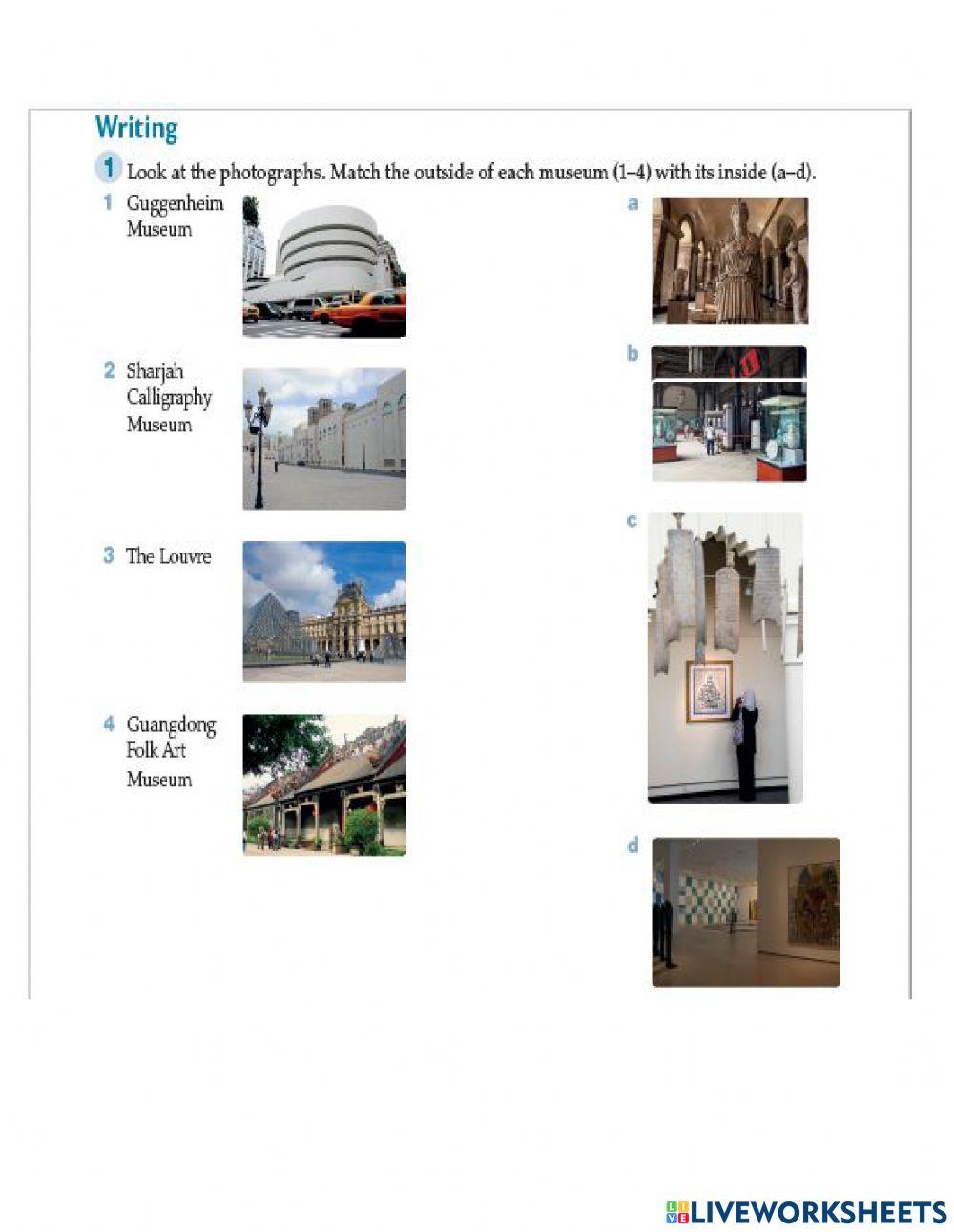 Museums of the world worksheet | Live Worksheets