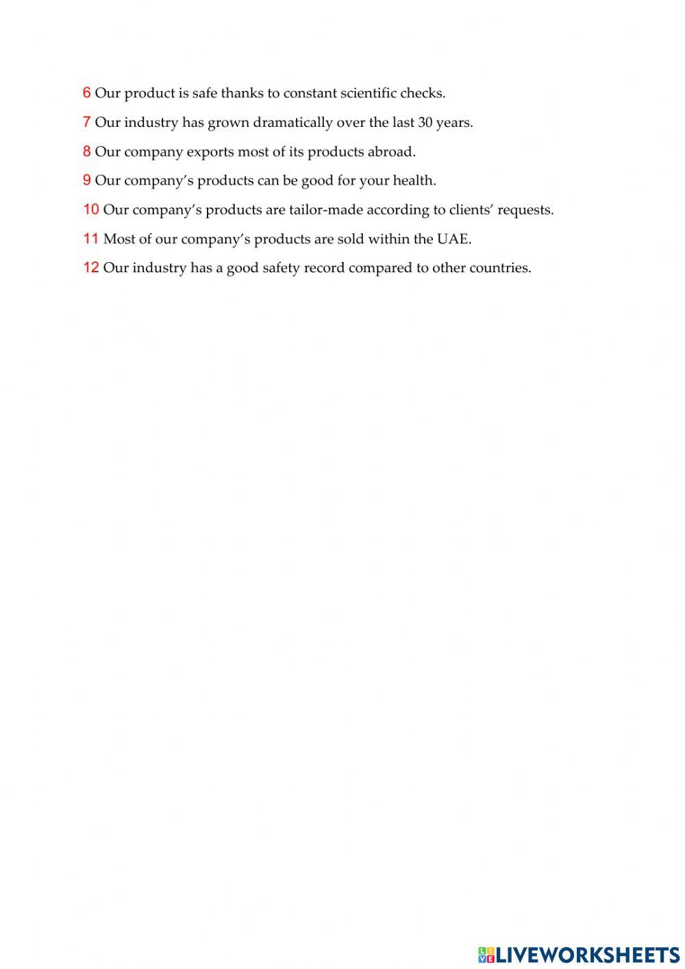 Industry Group A | Free Interactive Worksheets | 765172