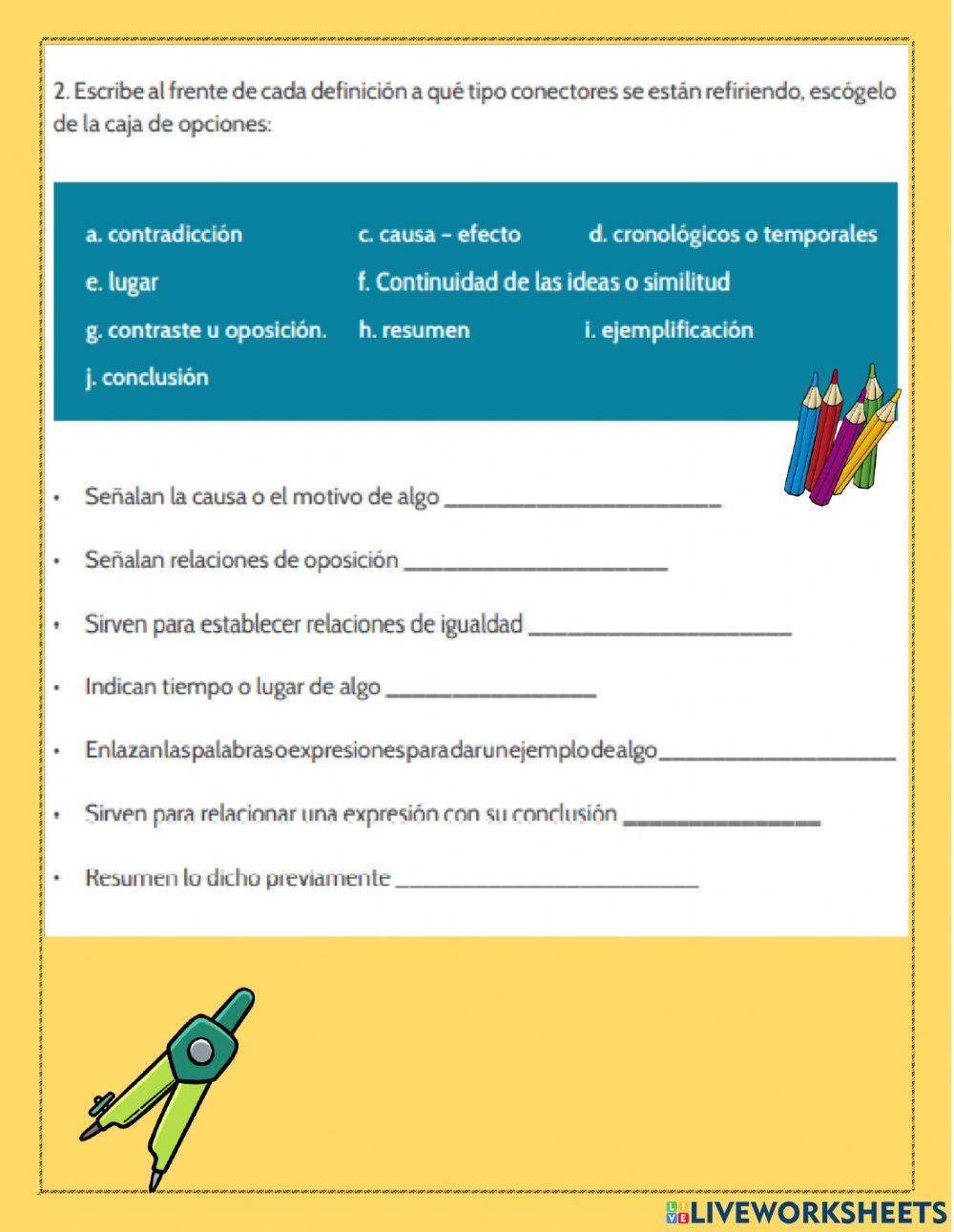 Los Conectores 765304 Jorge Live Worksheets