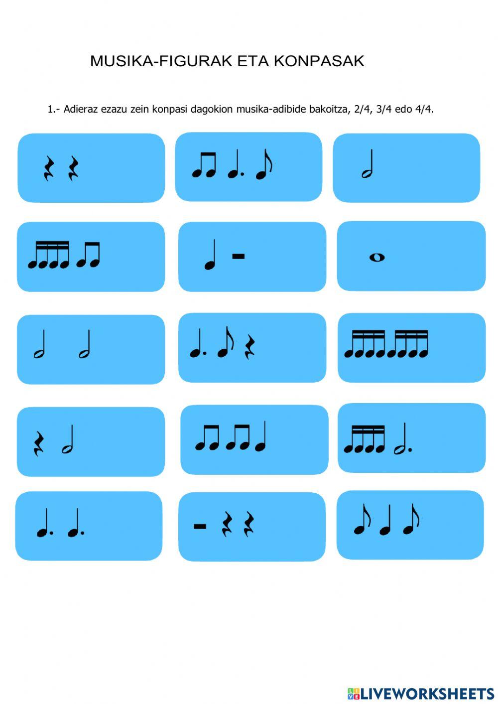 Musika figurak … | Free Interactive Worksheets | 765532