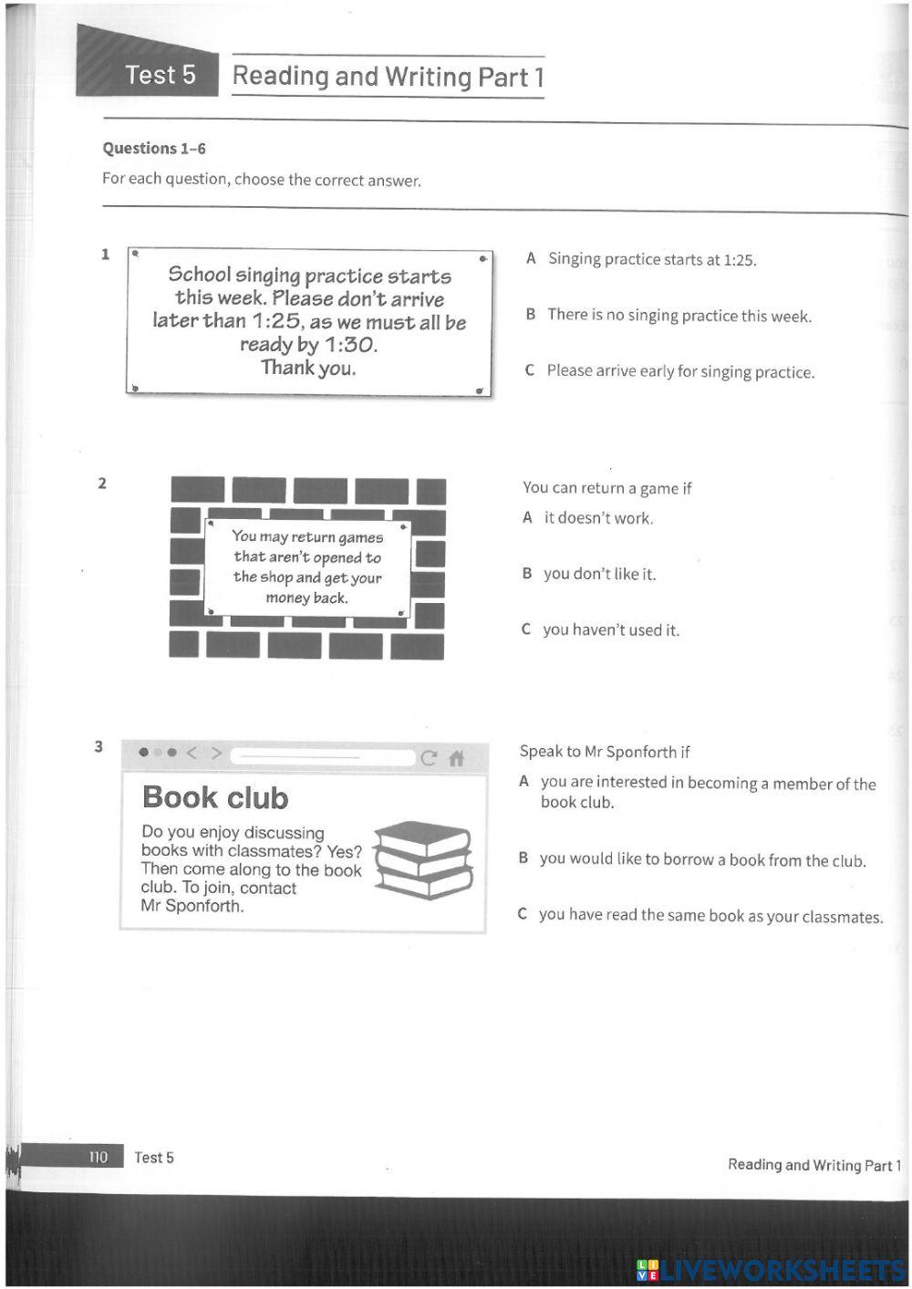 6449172 | KET reading part 1 | Klaudia Jaskowska