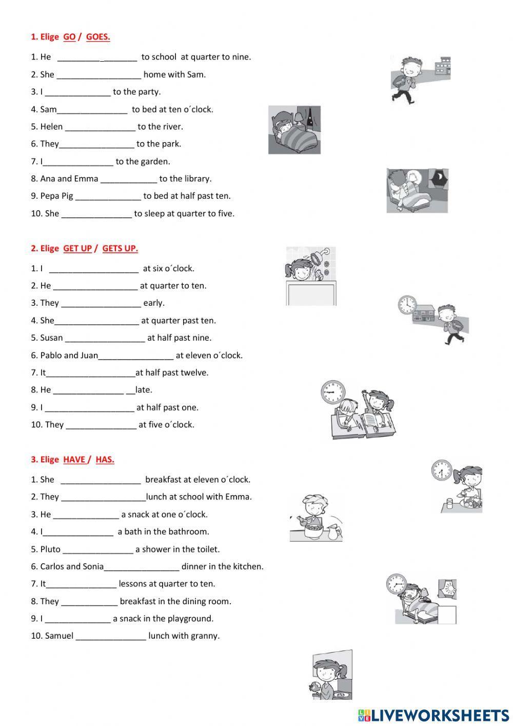765872 | Daily routines | maria_jose71 | LiveWorksheets