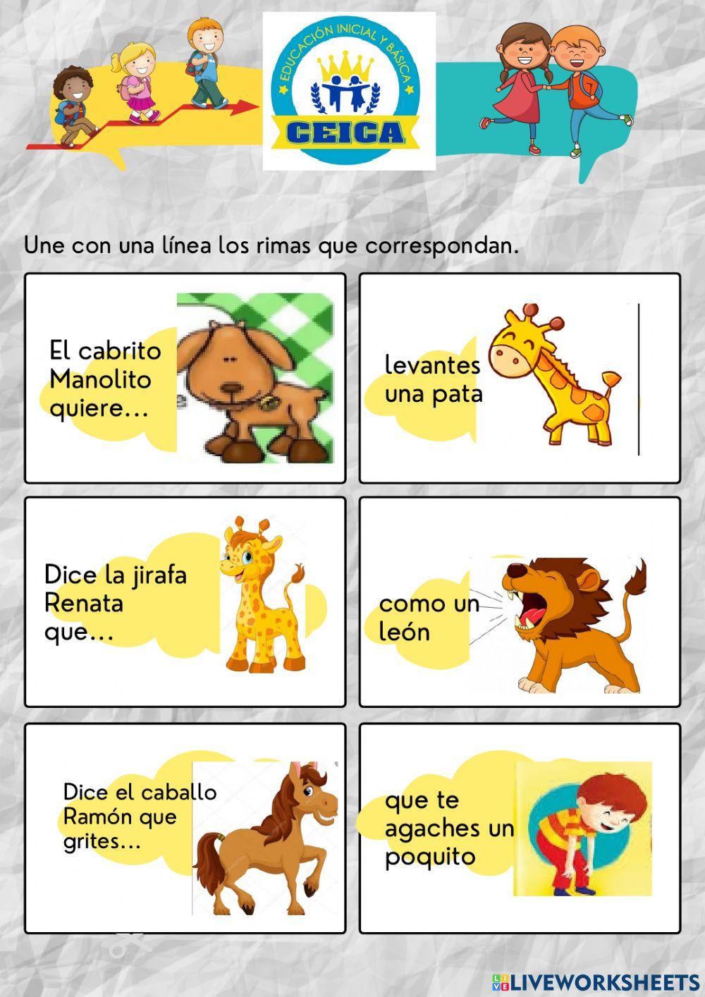 Rimas online exercise for Inicial I | Live Worksheets