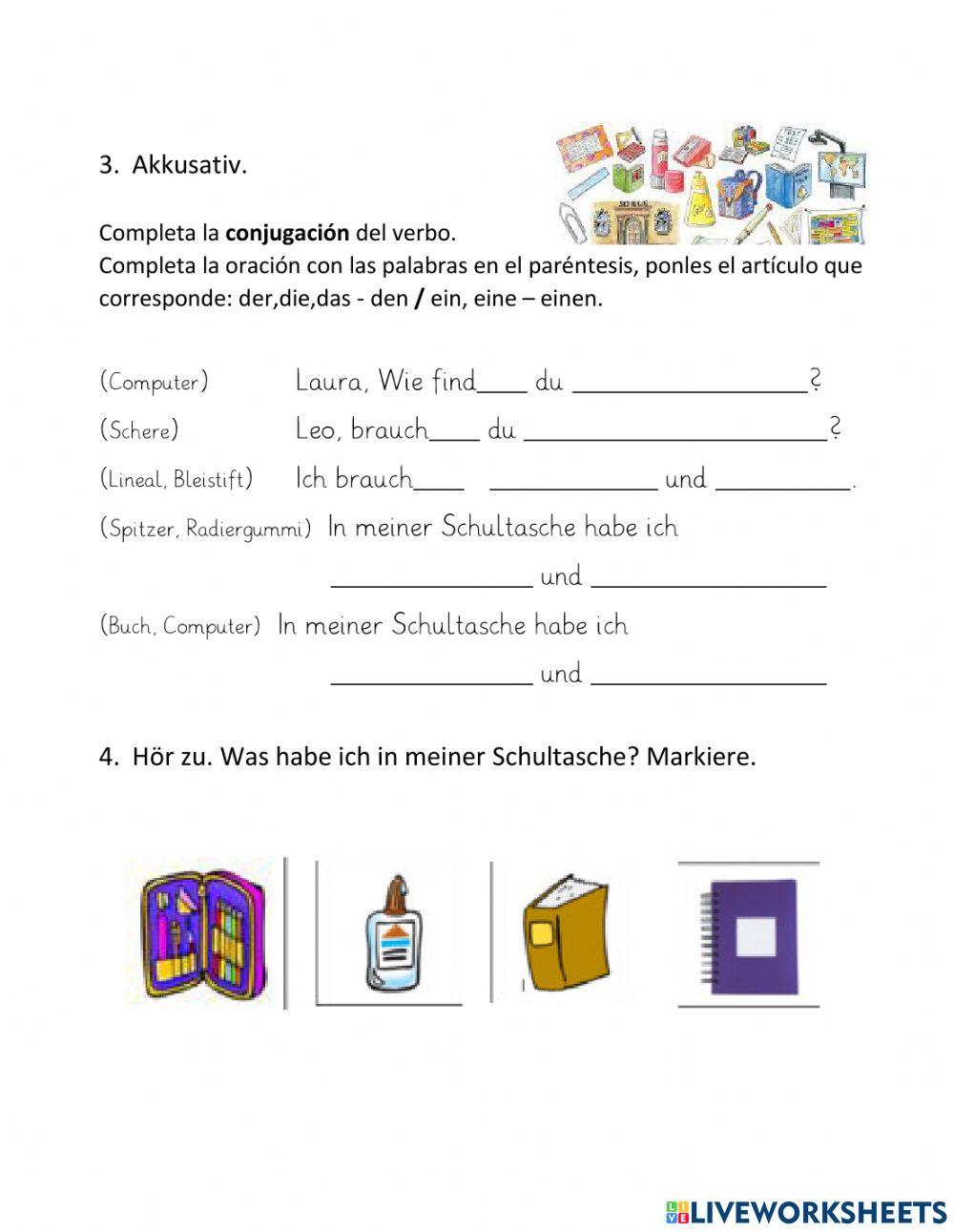 Brauchen - Konjugation interactive worksheet | Live Worksheets