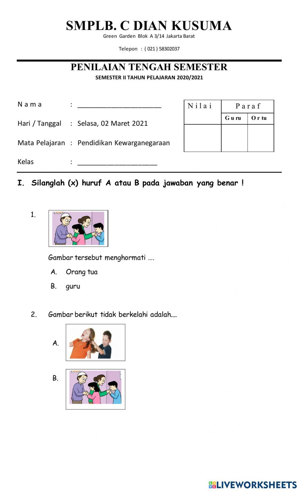 Pkn free worksheet | Live Worksheets