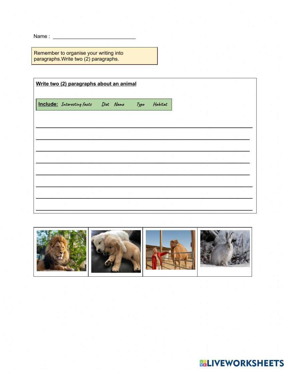 Grade 7 Paragra… | Free Interactive Worksheets | 6449694