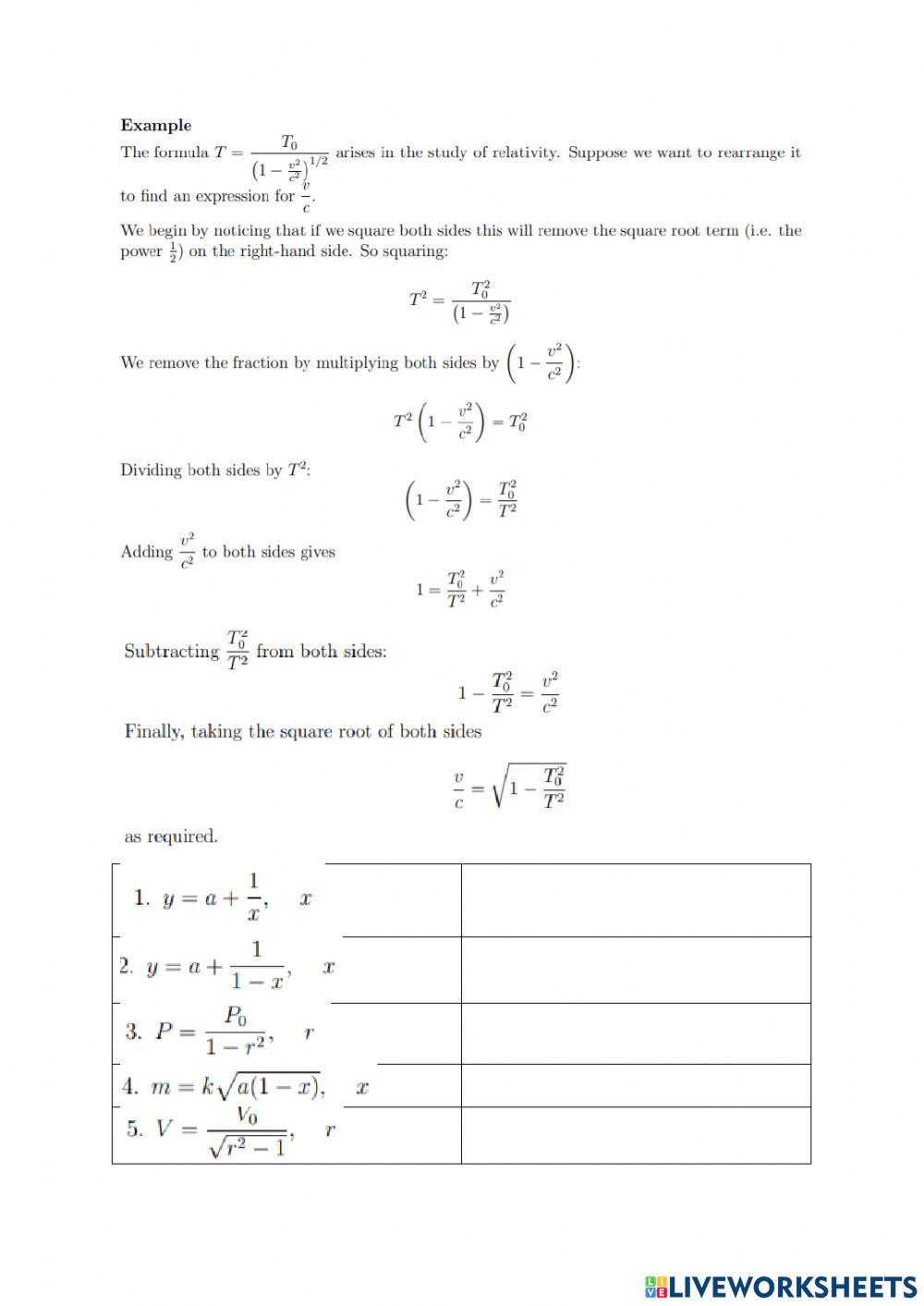 BIDMAS & Transp… | Free Interactive Worksheets | 770414