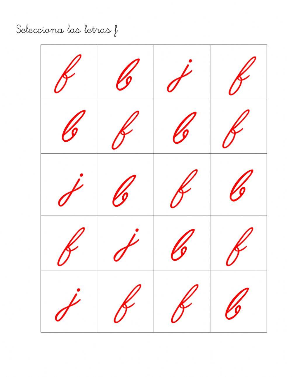 Letra f 0308 | 120897 | Live Worksheets