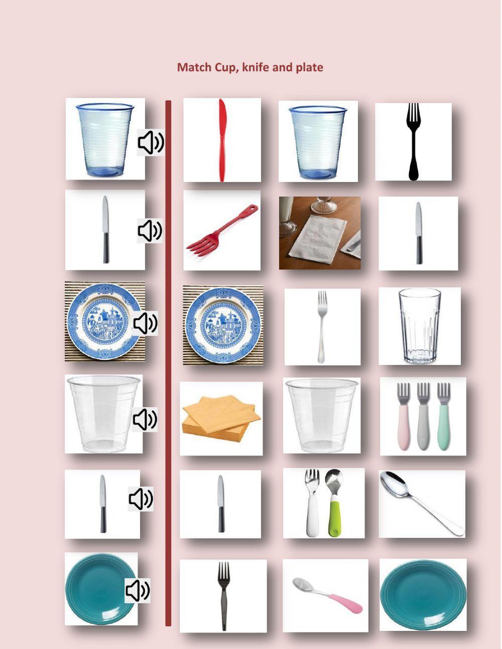 Match plate, knife, cup (same picture) - (1.01) ET 646019