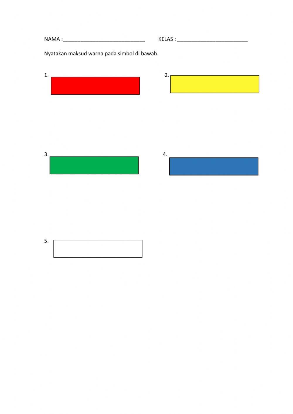 Maksud Warna pada simbol worksheet | Live Worksheets