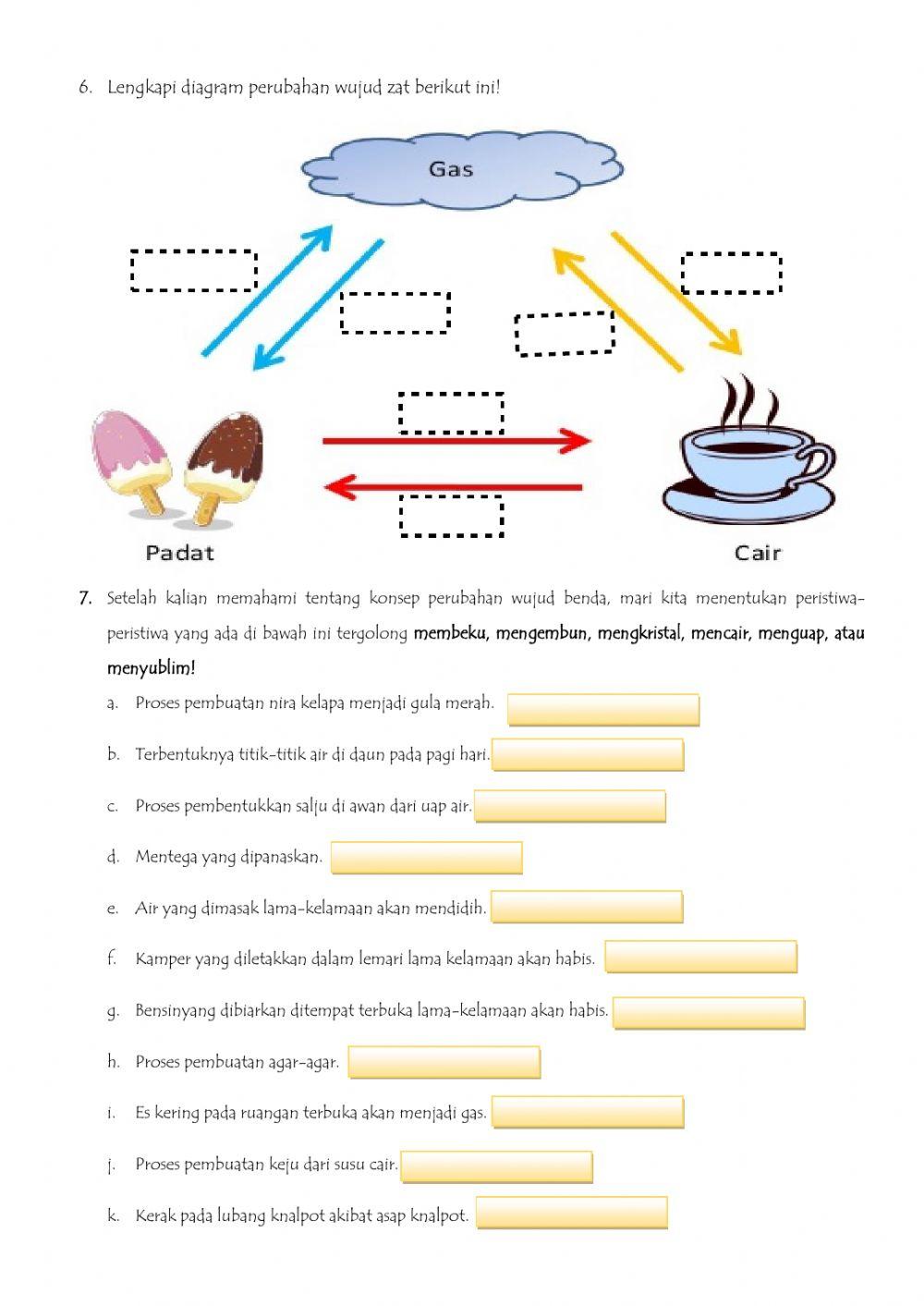 Science Tema G Subtema 1 worksheet | Live Worksheets