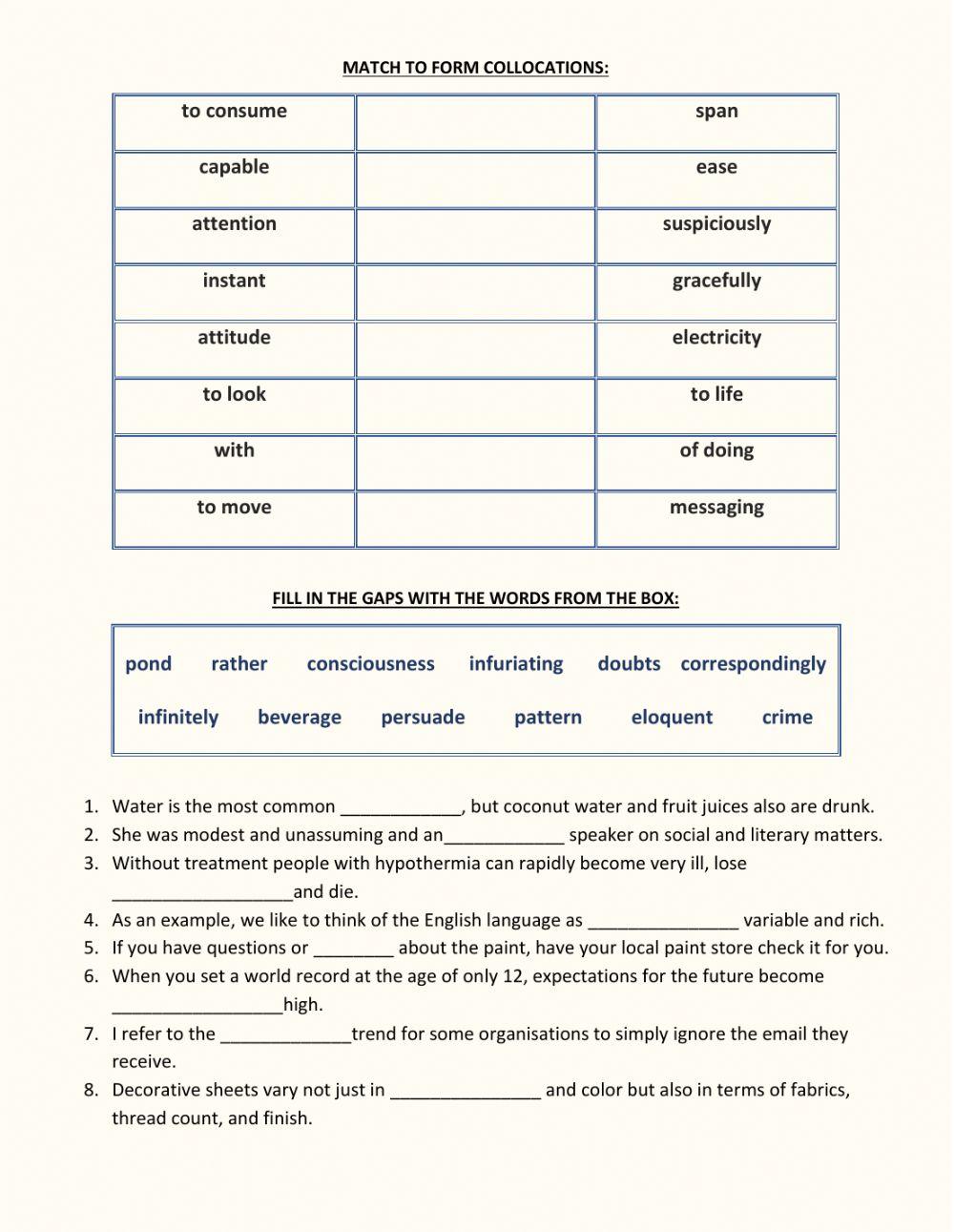 Vocab drill interactive worksheet | Live Worksheets