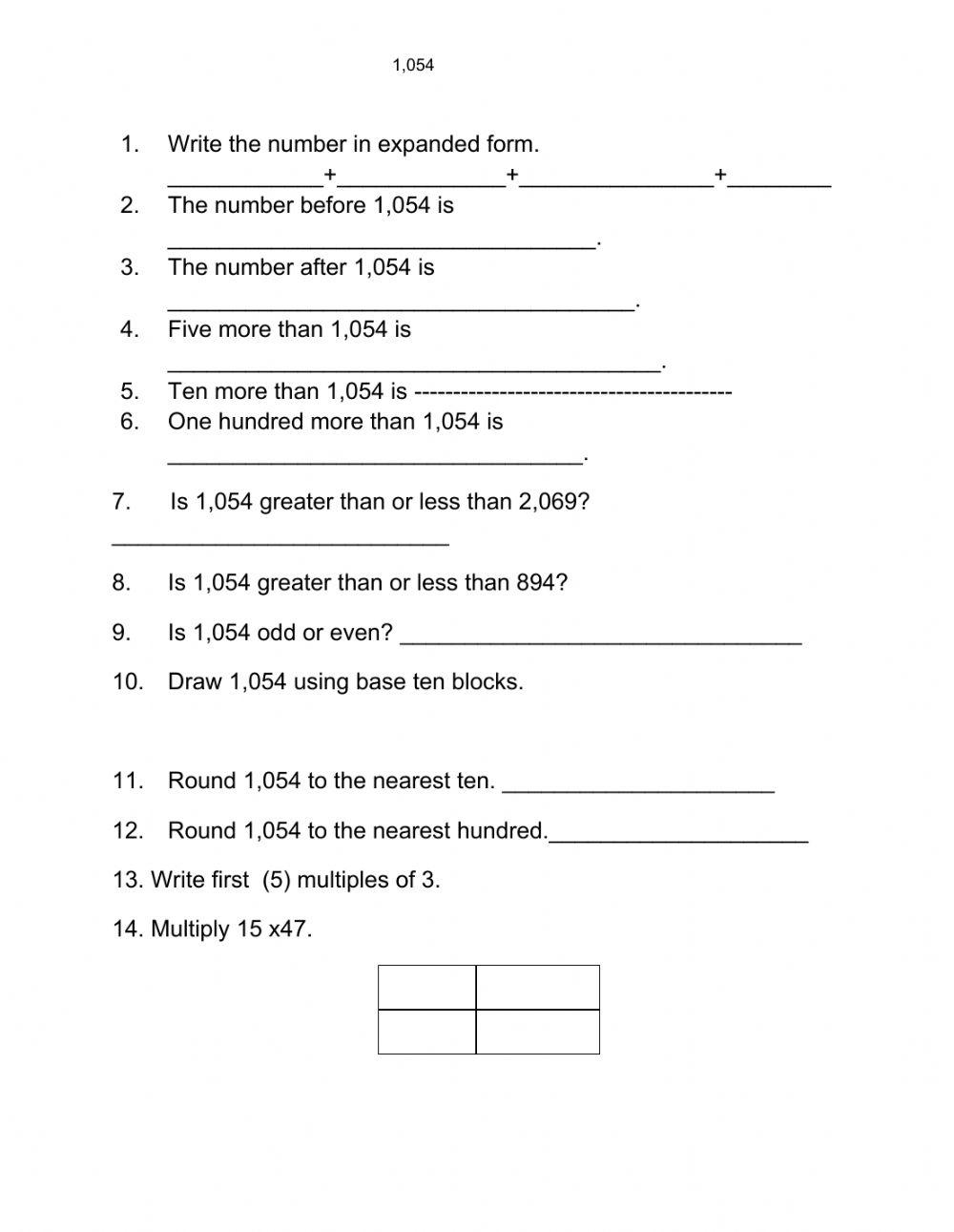 Number of the D… | Free Interactive Worksheets | 690380