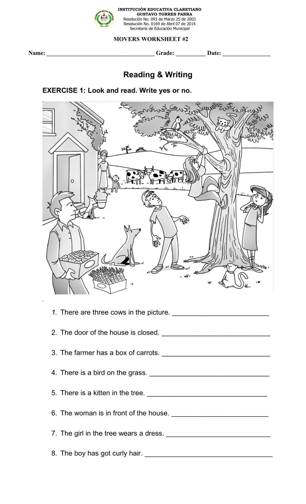 Movers Exercise… | Free Interactive Worksheets | 6400790