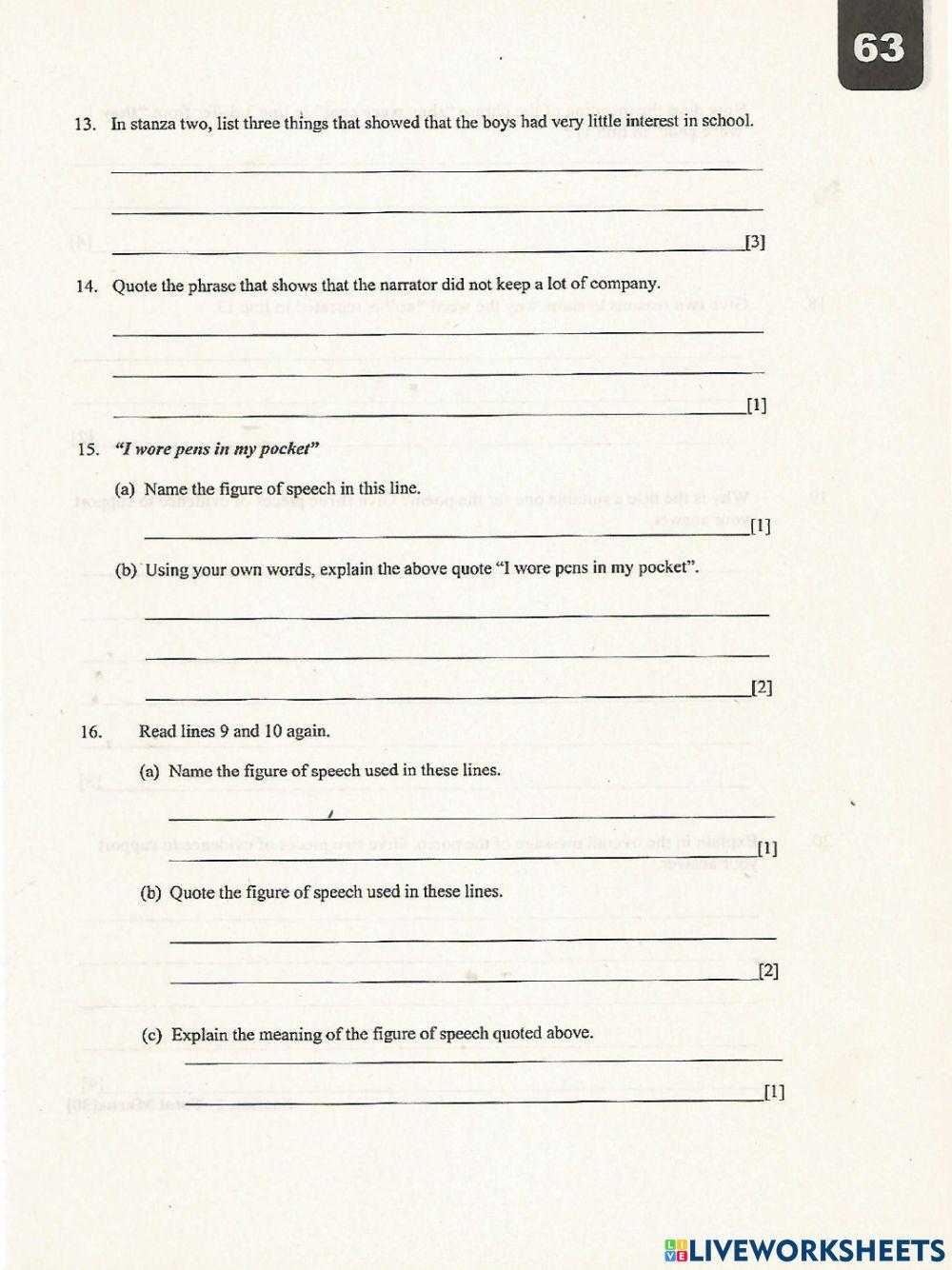 2010 BJC Englis… | Free Interactive Worksheets | 6401521