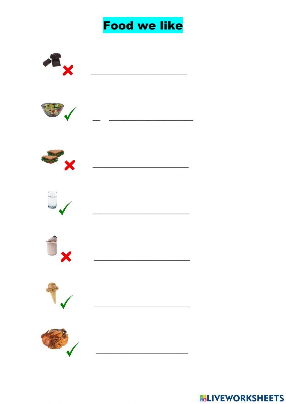 Food we eat | Free Interactive Worksheets | 691607